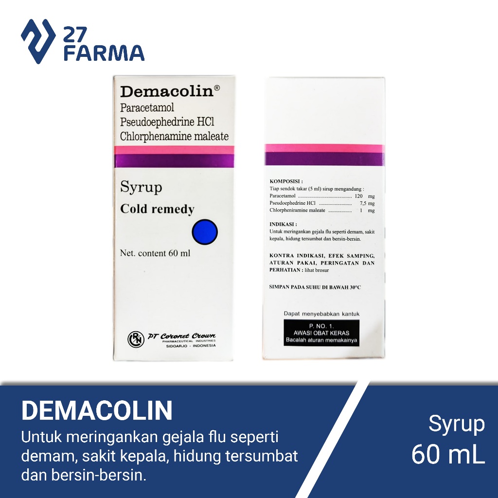 Jual Demacolin Sirup 60ml (per Botol) | Shopee Indonesia