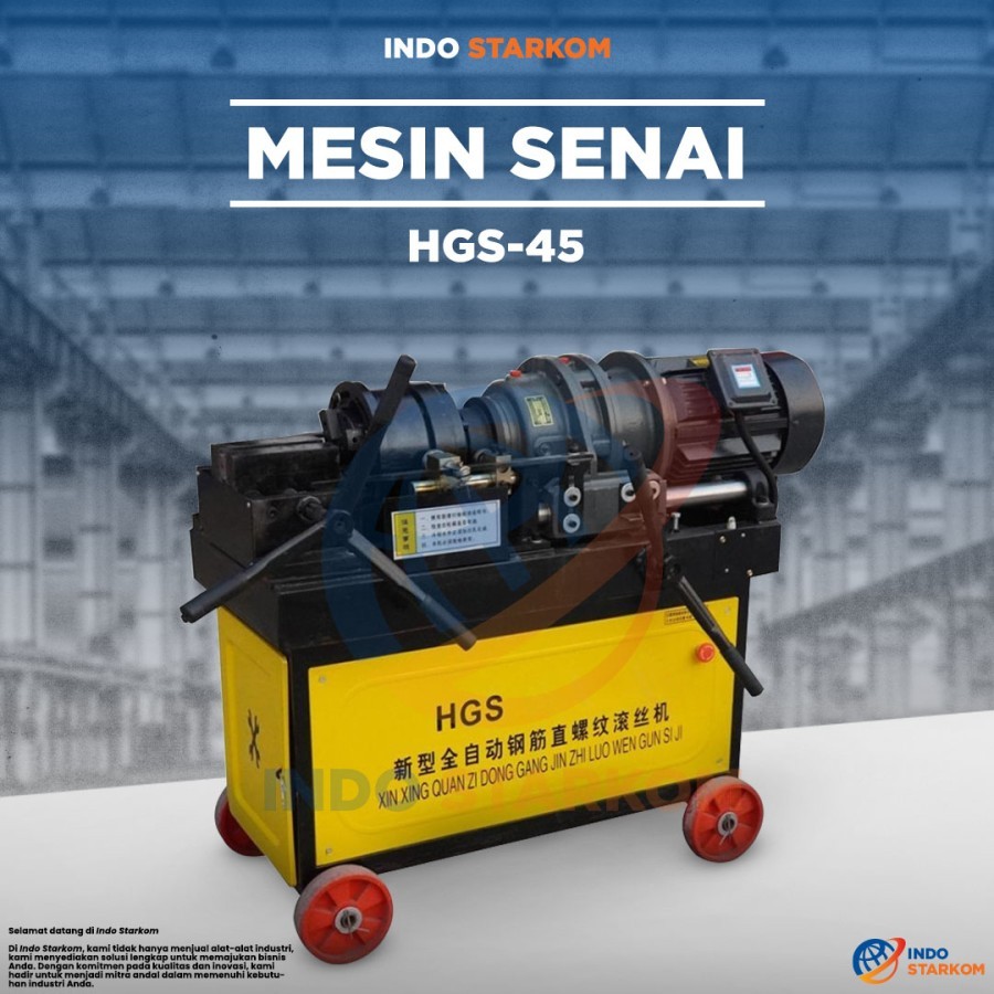 Jual Mesin Senai Besi Ulir HGS45 Steel Rebar Threading Machine HGS 45 ...