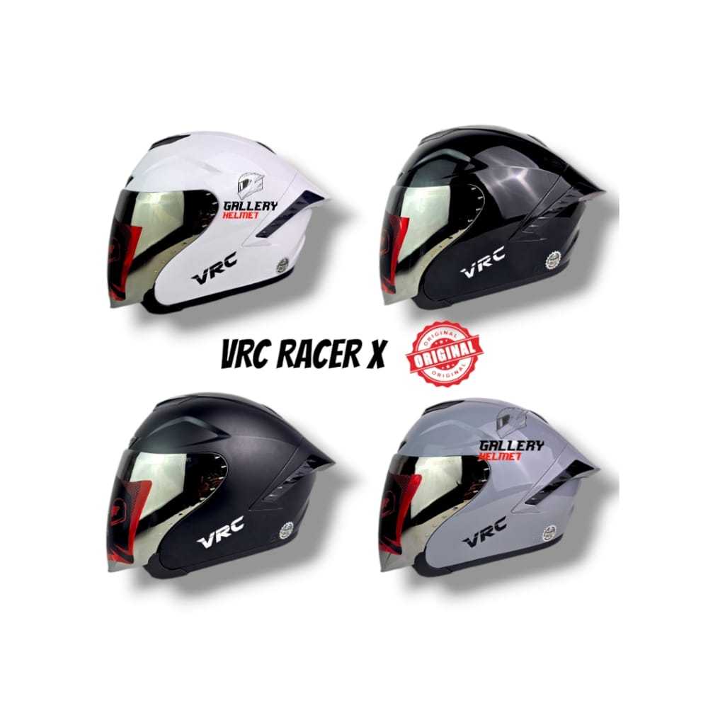 Jual Helm VRC Racer X Original Grey glossy Half Face Terbaru Kekinian ...