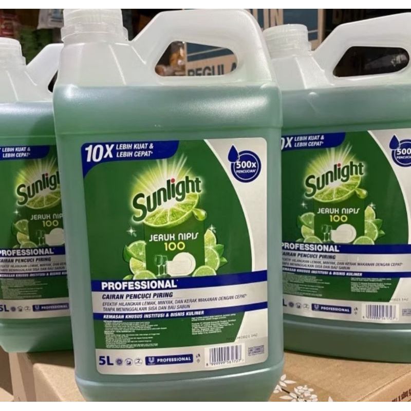 Jual sunlight cuci piring 5 liter profesional/sabun pencuci piring cod ...