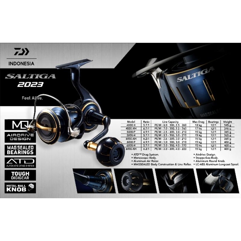 Jual Reel Pancing Daiwa Saltiga 6000-P Versi JDM Garansi Resmi 1 Tahun | Shopee Indonesia
