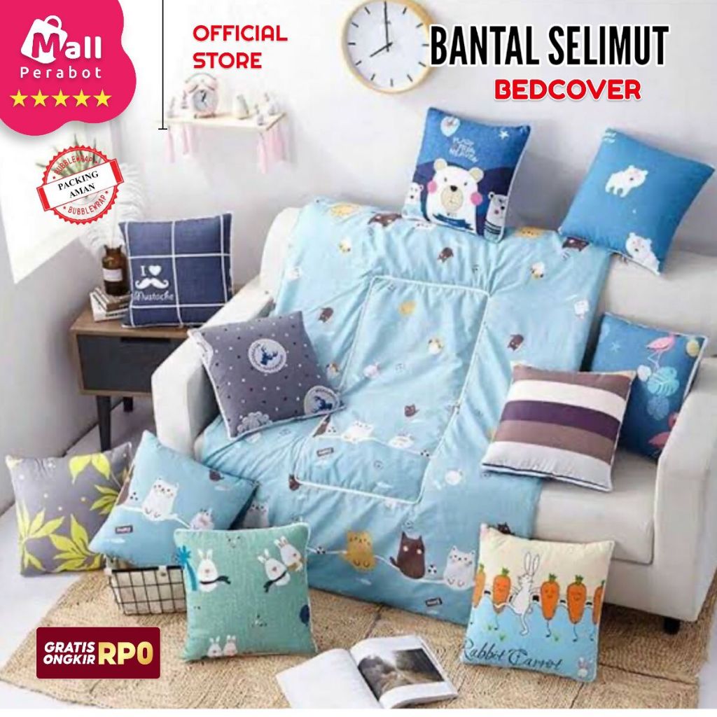 Jual Mall Perabot | Bantal Selimut Traveling Mini Bahan Nano Cotton ...
