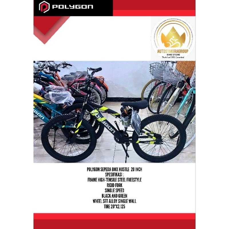 Jual Polygon Sepeda BMX Hustle 20 inch Rotor Setir Bisa Diputar Ready ...