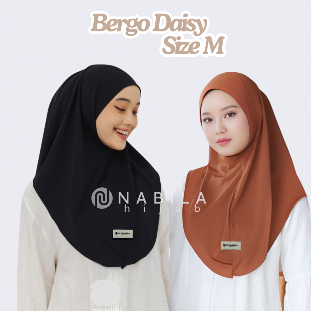 Jual Nabila Hijab - Bergo Daisy Non Pet Size M // Hijab Instan Non Pet Jersey Menutup dada ...
