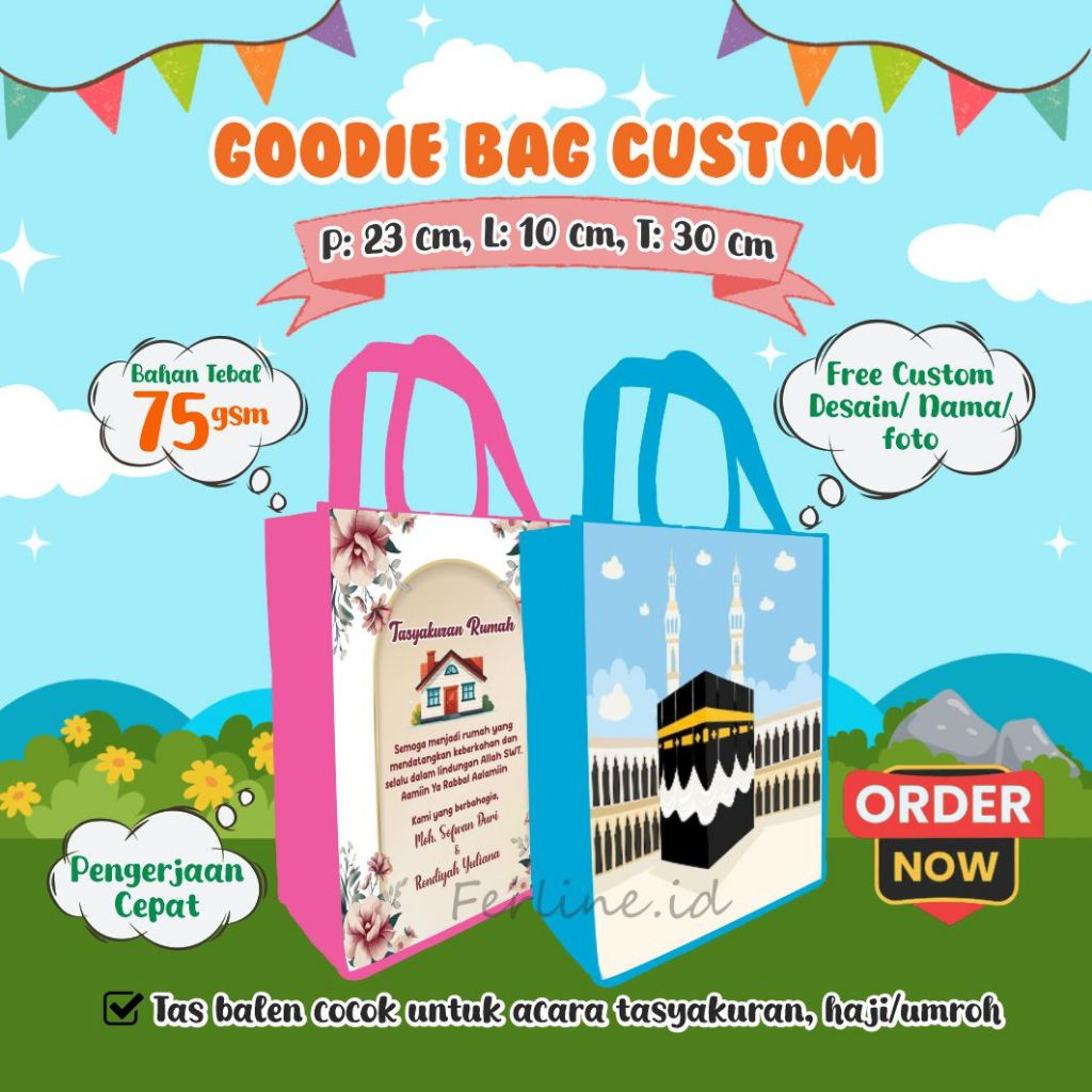 Jual Goodie Bag Custom/Goodie Bag Murah/Tas Balen/Khajatan/ Tas Custom ...