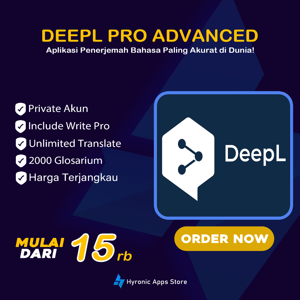 Jual DEEPL ADVANCED + WRITE PRO | 30 HARI | PRIVATE | Shopee Indonesia