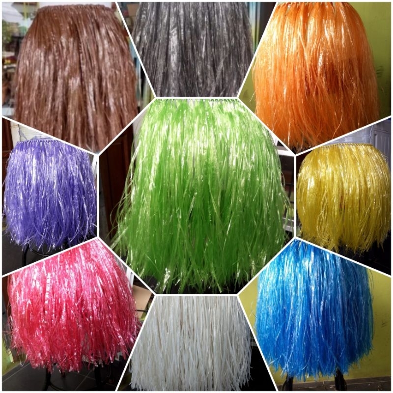 Jual ROK RUMBAI TALI RAFIA HAND MADE WARNA WARNI 30 CM | Shopee Indonesia