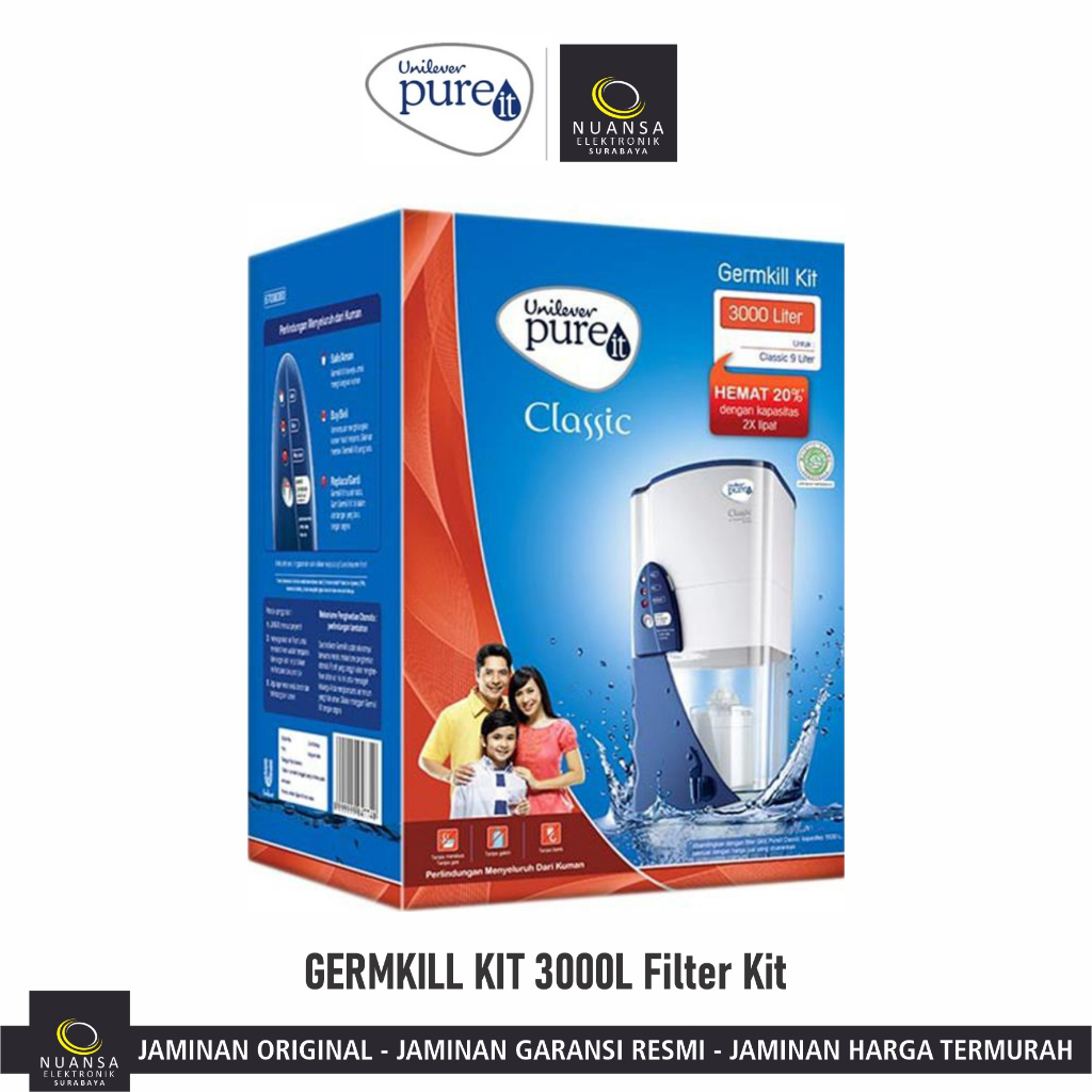 Jual Unilever Pureit CLASSIC GKK 3000L Filter Pure It Germkill Kit Germ ...
