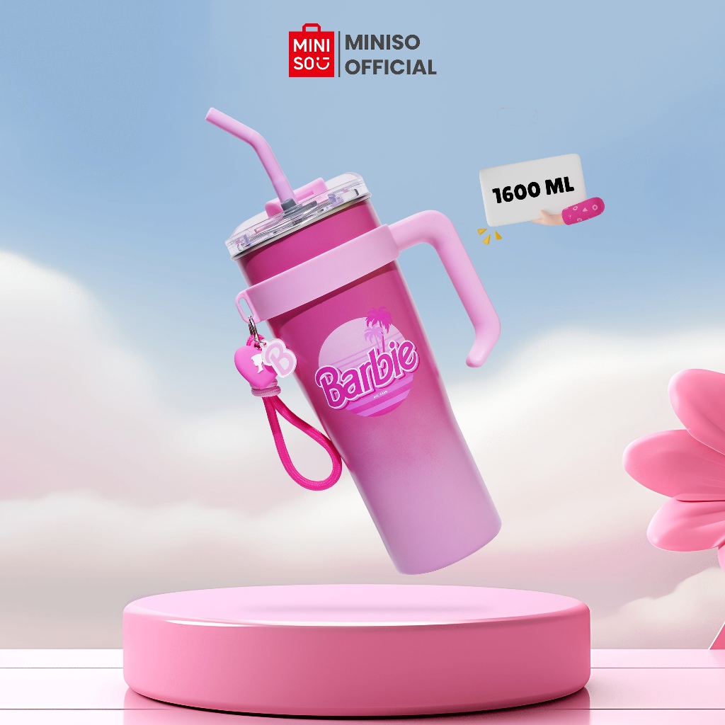 Jual Miniso X Fancy Barbie Collection tumbler stainless dengan Sedotan ...
