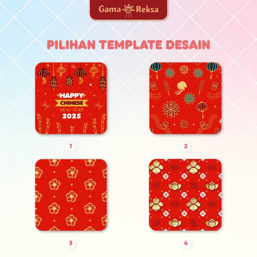 Jual Pilihan Template Desain Happy Chinese New Year 2025 / Tema Imlek ...