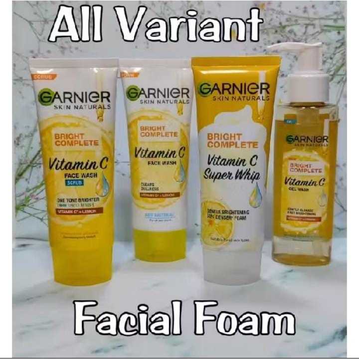 Jual Face Wash Garnier Bright Complete Vitamin C Brightening Cleanser Foam Anti Bacterial ...