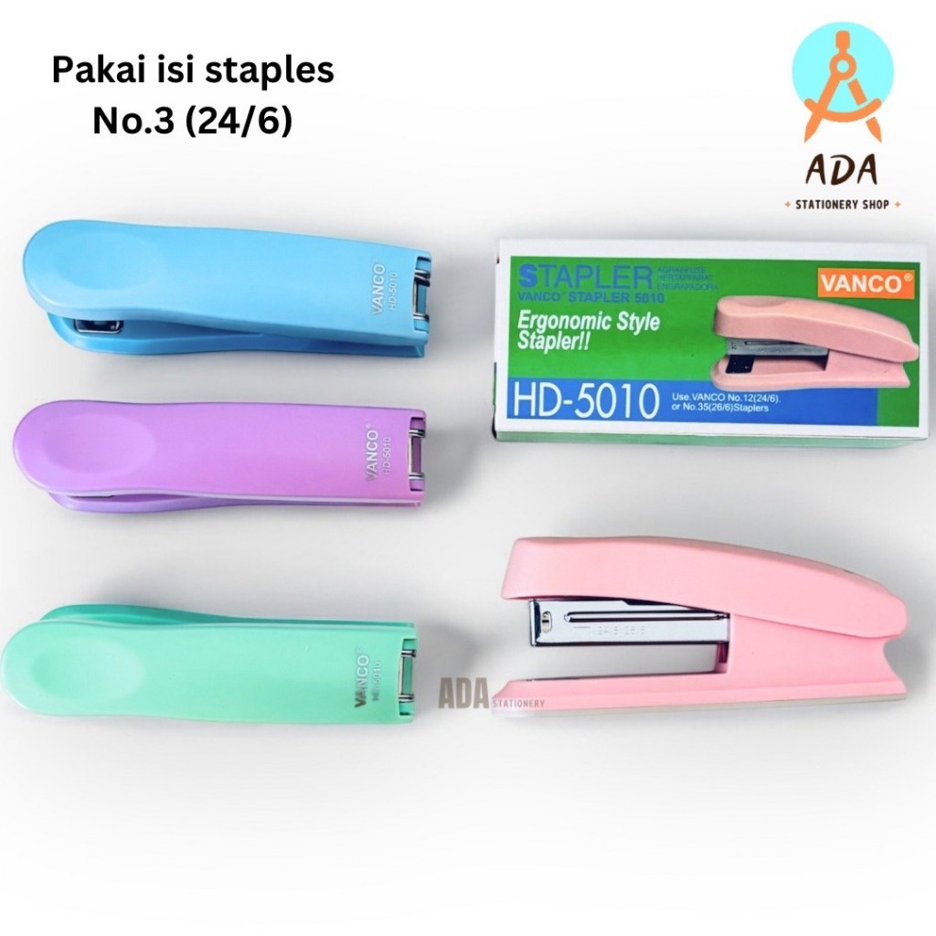 Jual STAPLER VANCO HD-5010 PASTEL/ HECTER/JEPRETAN BESAR | Shopee Indonesia