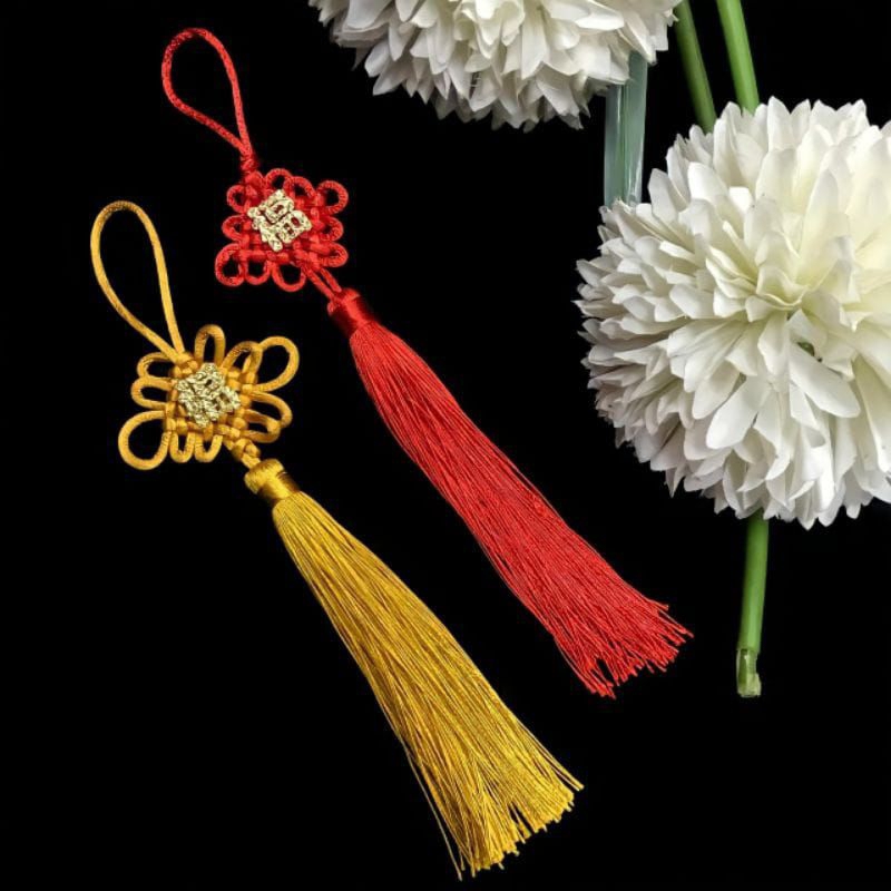 Jual 1 BUAH TASEL ANYAM TULISAN FU | TASEL IMLEK | CHINESE TASSEL ...