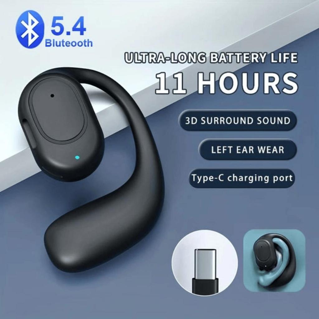 Jual G1 Single Wireless Earphone Air Conduction OWS Headphone HiFi Ear ...