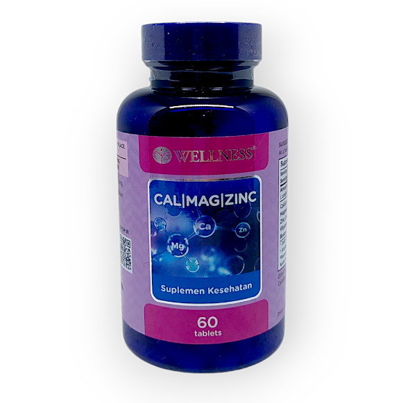 Jual Wellness Cal Mag Zinc 60 Tablet Vitamin Calcium Magnesium ...
