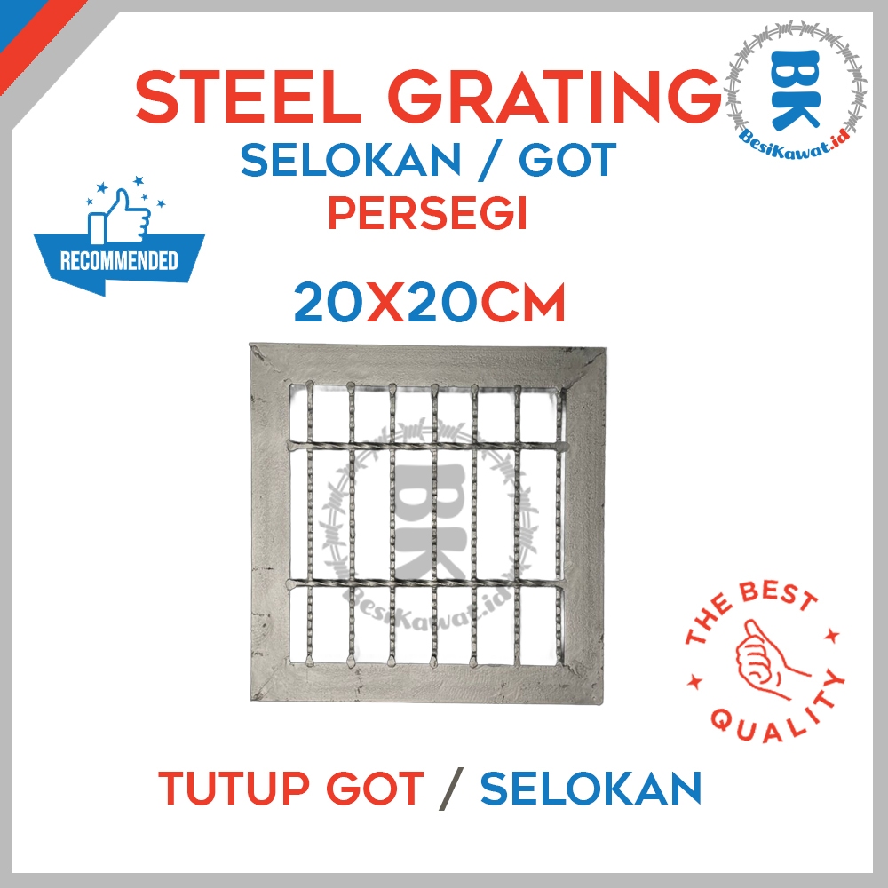 Jual Steel Grating Tutup Selokan GOT Persegi 20x20cm | Shopee Indonesia