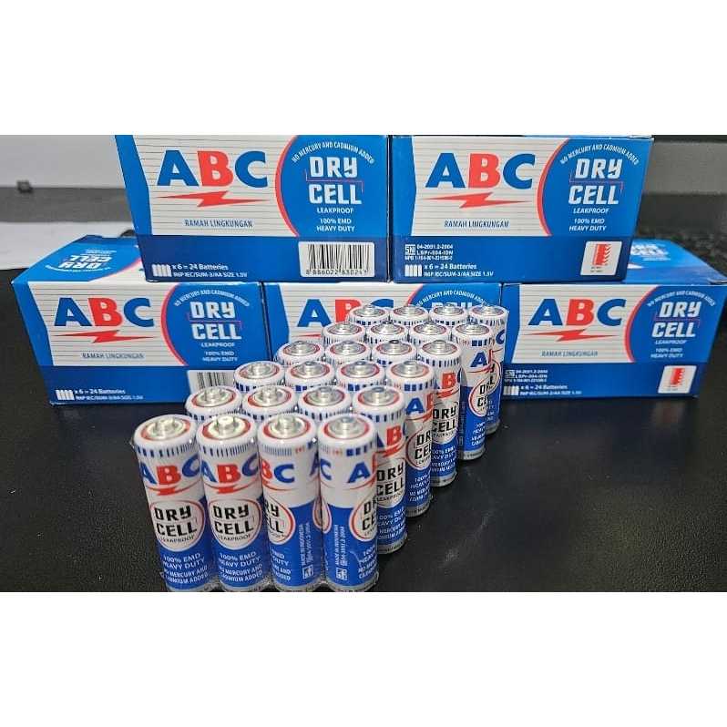 Jual ABC Carbonzinc R6 Biru isi 24 Pcs /AA / A2 / baterai /battery ...