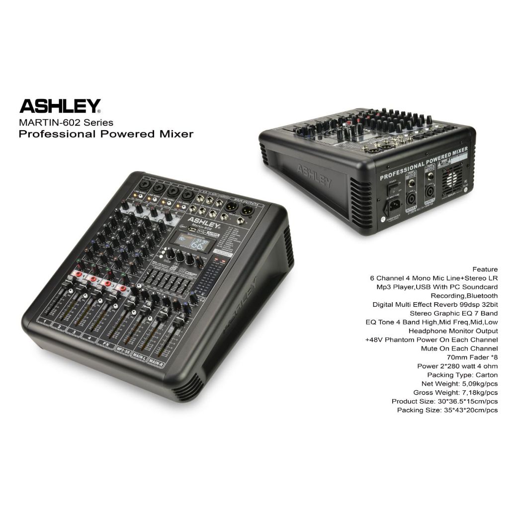 Jual Power Mixer Ashley Martin 602 Original | Shopee Indonesia
