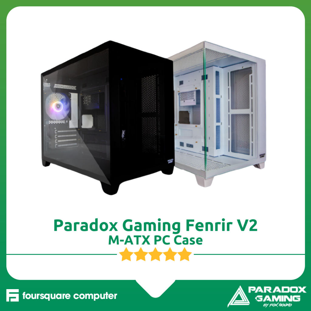 Jual Paradox Gaming Fenrir V2 Black & White M-ATX PC Case CPU Casing ...