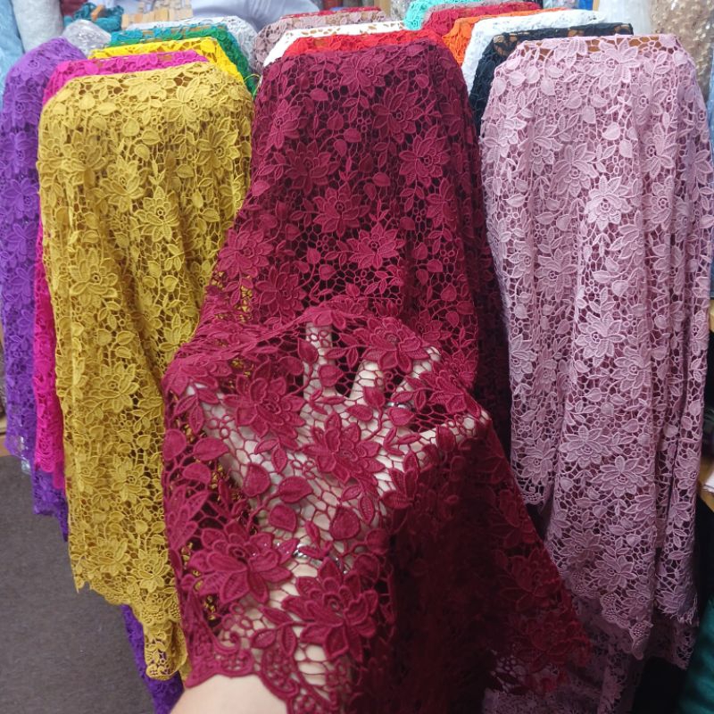 Jual Kain Tulle Oki Prada Motif Ourel Original | Shopee Indonesia