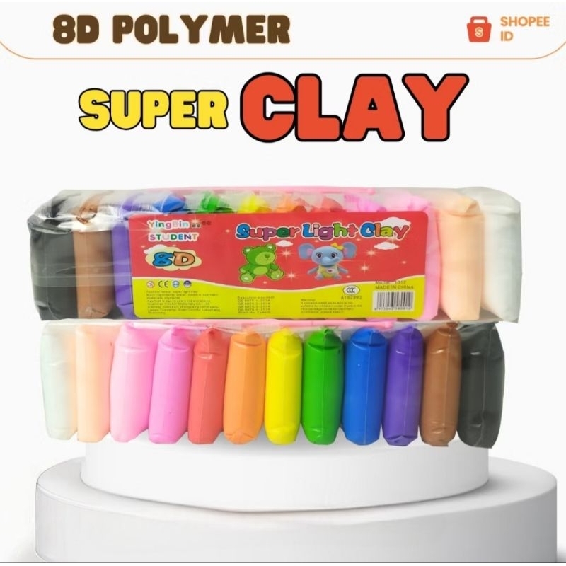 Jual (KIDZ MANIA) CLAY MAINAN ANAK ISI 12PCS CLAY WARNA EDUKASI ANAK ...