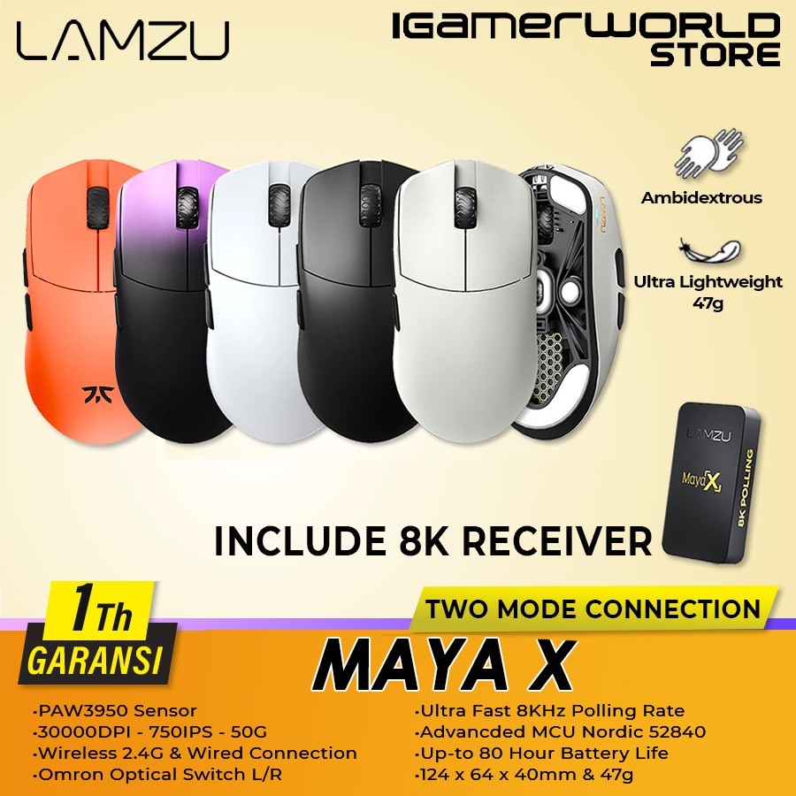 Jual Lamzu MAYA X Wireless 8K Ultralight Dual Connection Gaming Mouse | Shopee Indonesia