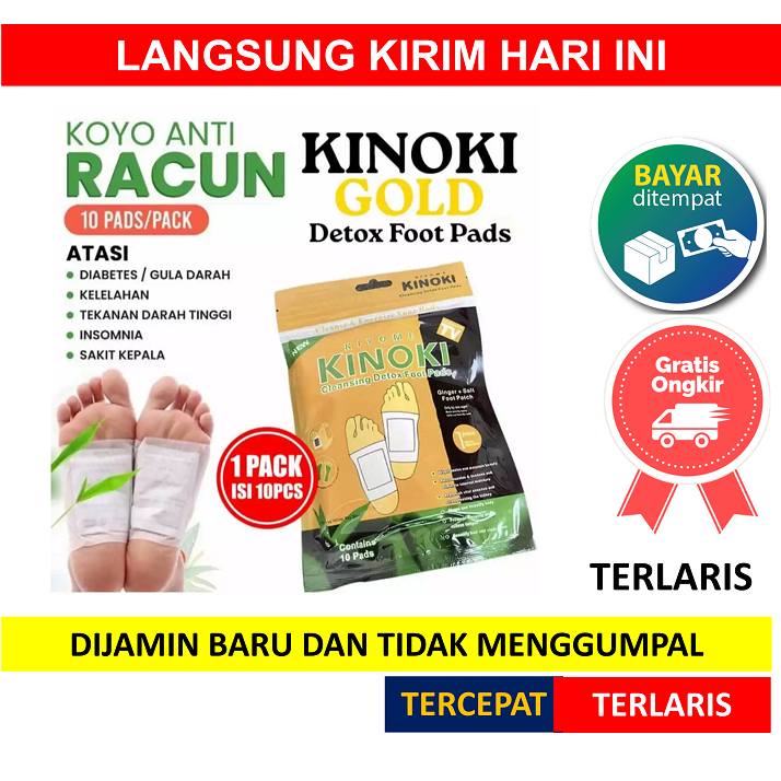 Jual (PASTI CEPAT) Kinoki Gold 1 KOTAK Kiyome Ginger Salt Cleansing ...