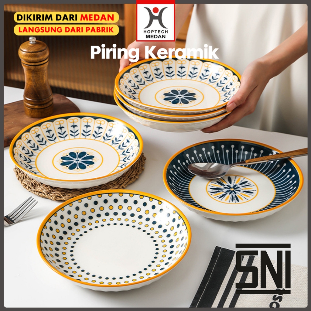 Jual [SNI]PIRING KERAMIK BULAT/PIRING MAKAN KERAMIK SATUAN/HAMPERS ...