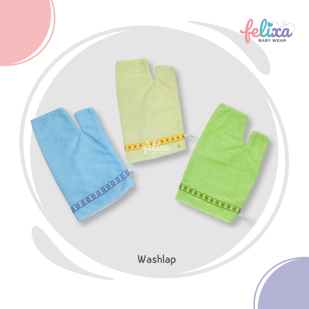 Jual FELIXA BABY Waslap Jari Handuk Mandi Baby Baru Lahir Washlap ...