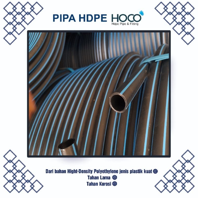 Jual pipa hdpe selang air 1/2 inch pn 10 panjang per 50 meter | Shopee ...
