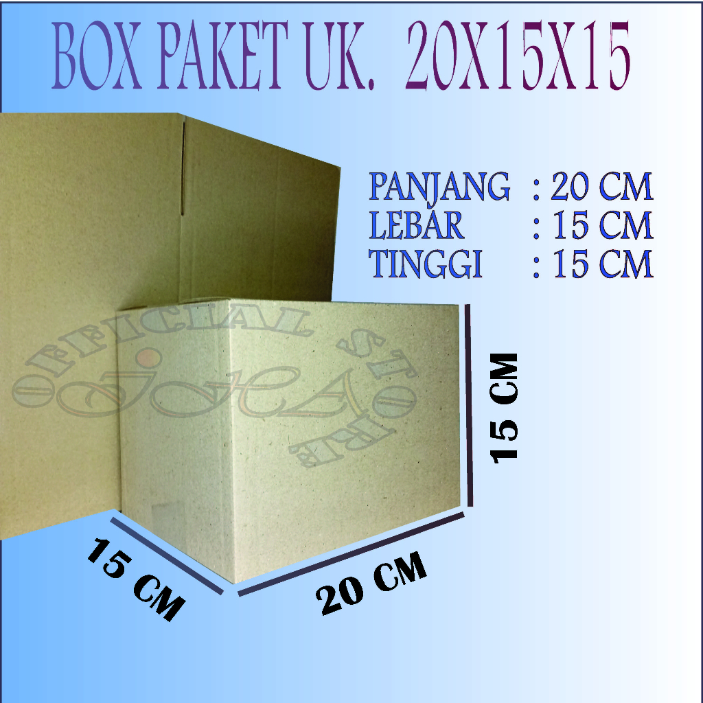 Jual Kardus ukuran 20x15x15 cm box packing murah dus packaging paket ...