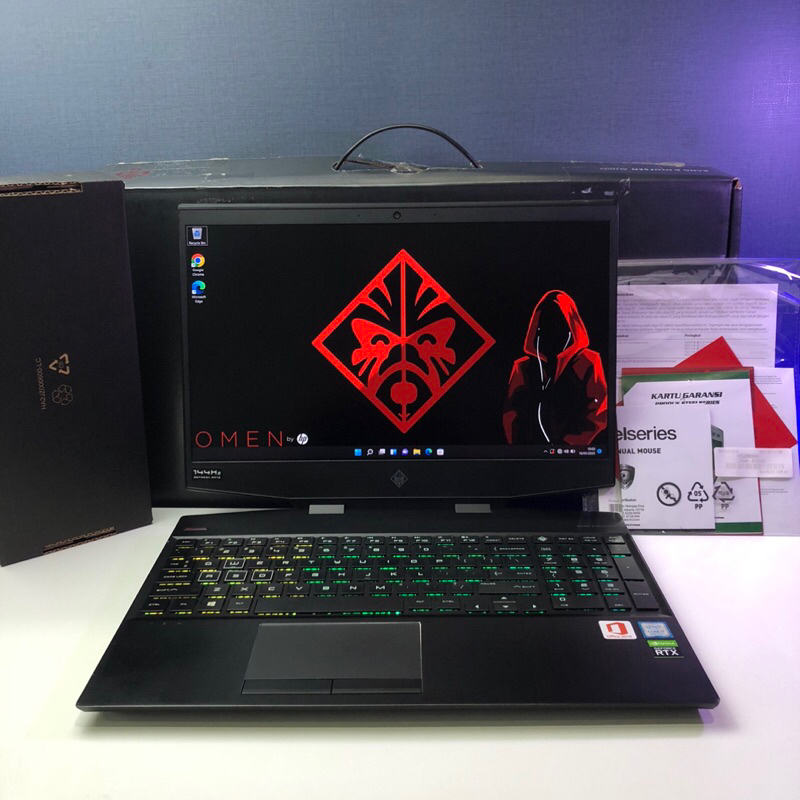 Jual LAPTOP HP OMEN 15 INTEL CORE i7-9750H RAM 16GB SSD 512GB + HDD 1TB ...