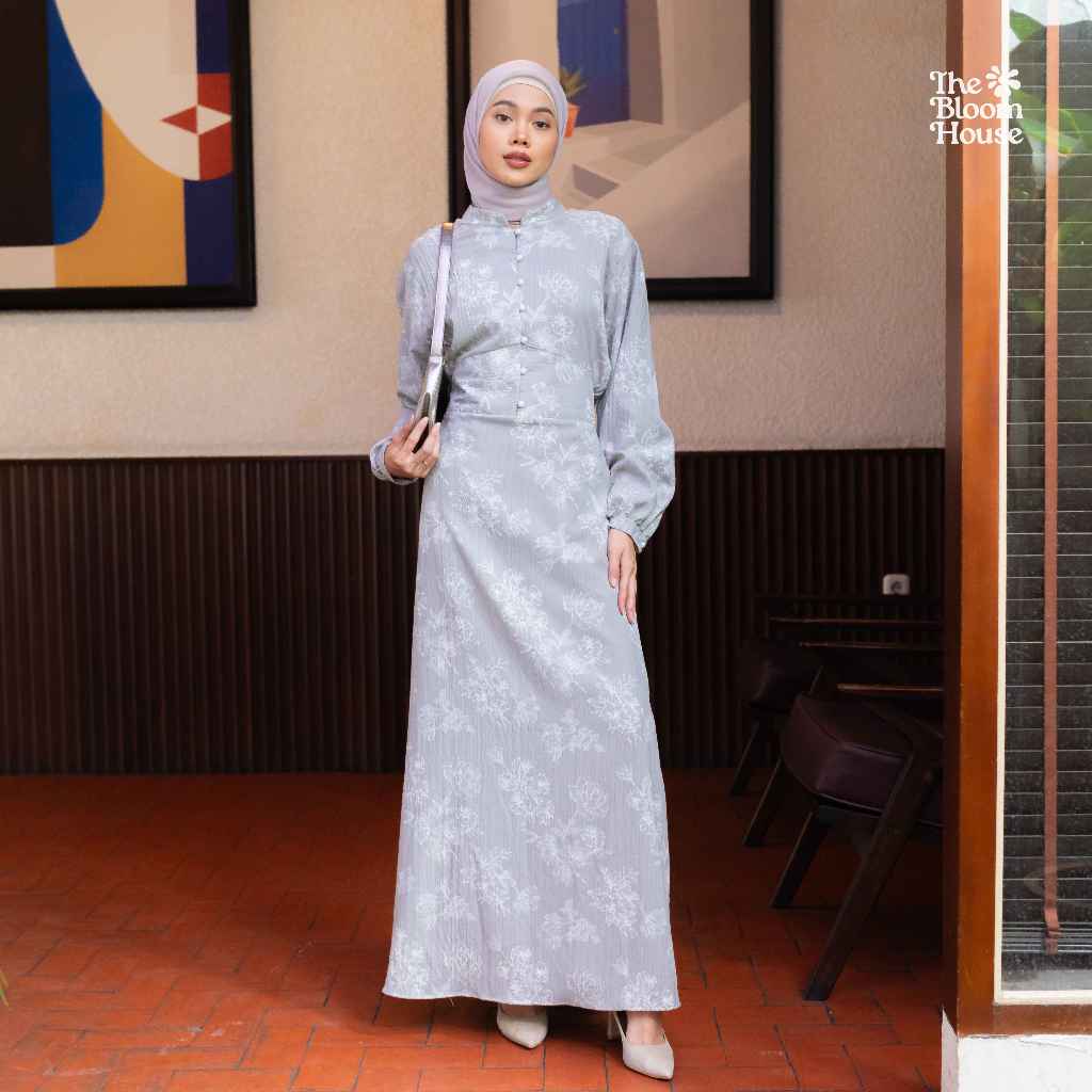 Jual Minji Dress Velvet Crepe Wanita – Midi Dress Elegan | The Bloom ...