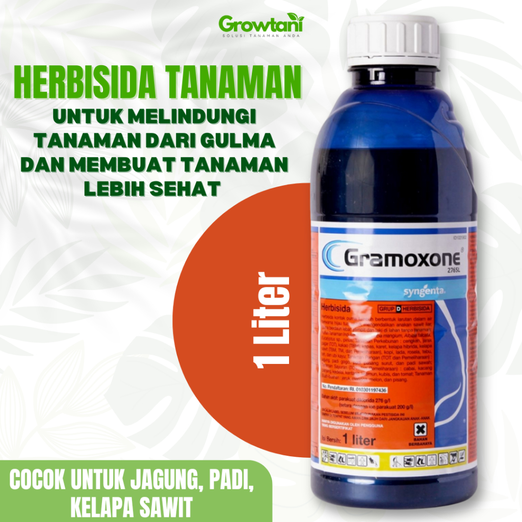 Jual GRAMOXONE 276SL HERBISIDA RACUN PEMBASMI RUMPUT & GULMA 1 LITER ...