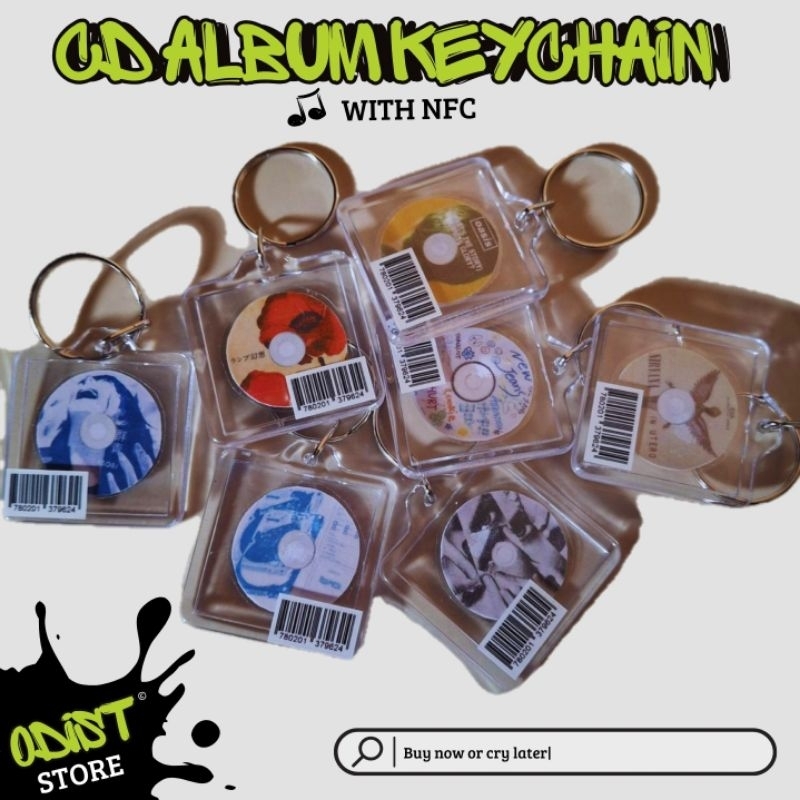 Jual CUSTOM | CD ALBUM KEYCHAIN WITH NFC SPOTIFY/jOOX/YT/INSTA//READ ...