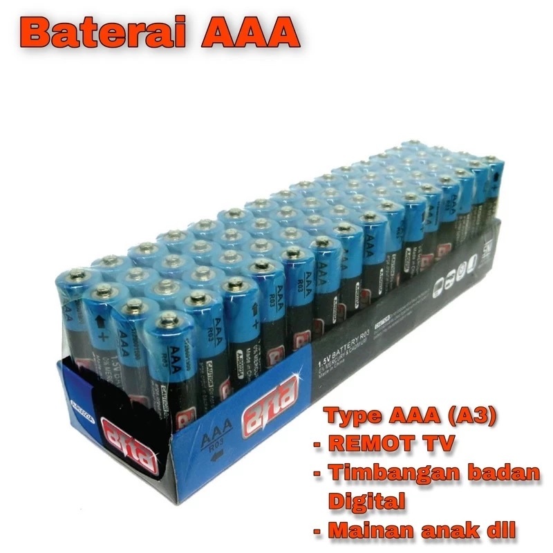 Jual BATRAI AAA DAN AA SUPER POWER MURAH 1 PACK ISI 60 PCS | Shopee Indonesia