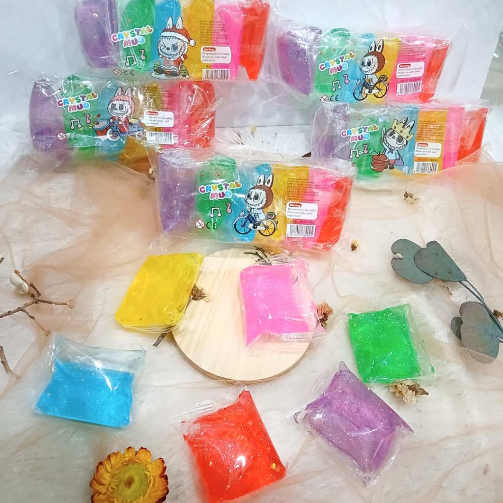 Jual Slime Labubu 1 Pack Isi 6 Warna Crystal Mud Clay Cristal | Shopee ...