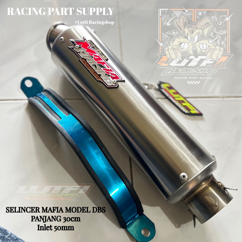 Jual Selincer Mafia Racing Exhaust Model DBS PANJANG 30Cm inlet 50mm ...