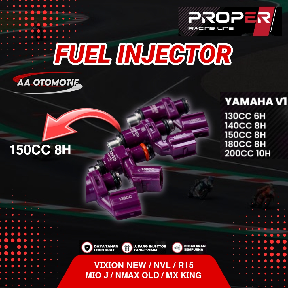 Jual INJECTOR PROPER RACING LINE 130CC 140CC 150CC 180CC 200CC 6H 8H ...