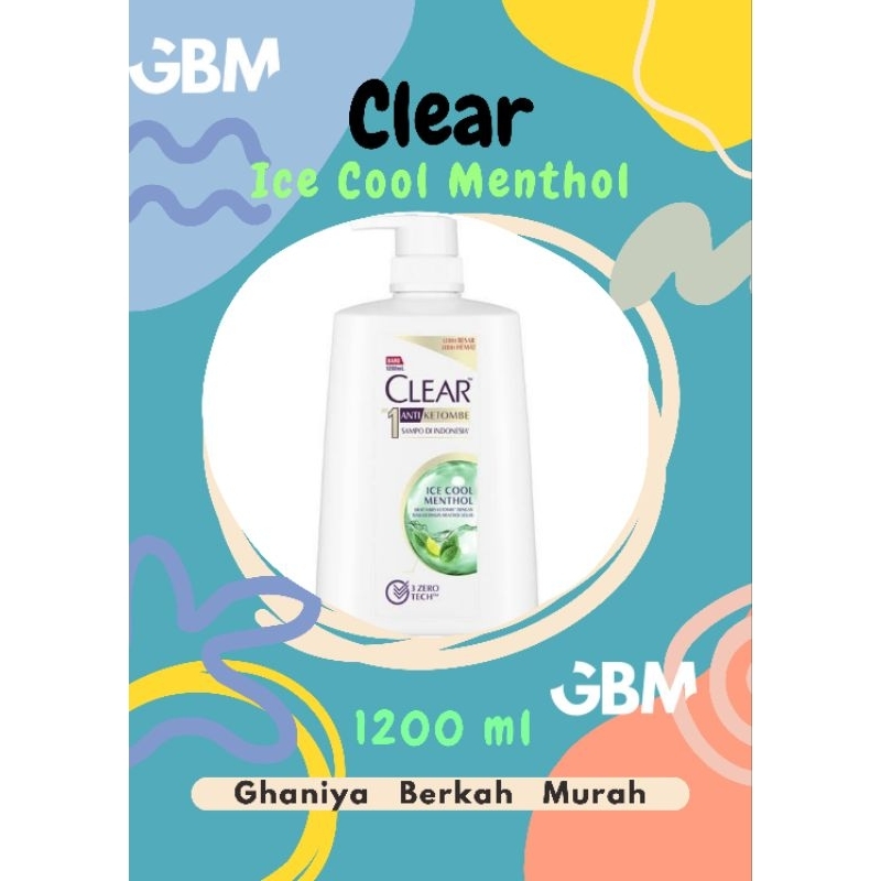 Jual Shampoo Clear Ice Cool Menthol 1200ml | Shopee Indonesia