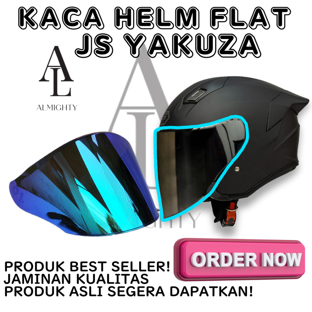 Jual Kaca Helm JS YAKUZA Visor Helmet FLAT venom open ganteng TM2 jitsu ...