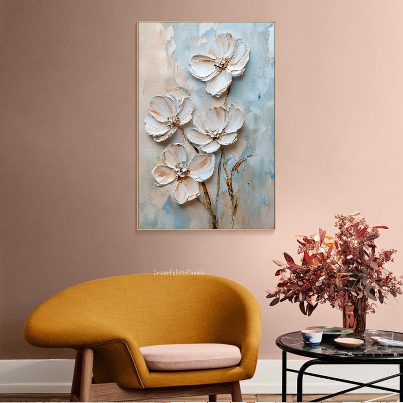 Jual Lukisan Bunga Texture Minimalis | Lukisan Hand made asli | Shopee ...