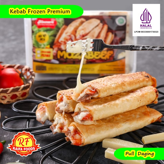 Jual Kebab Frozen Pull Daging, Kebab Sapi Premium Mozarella Beef Besar ...