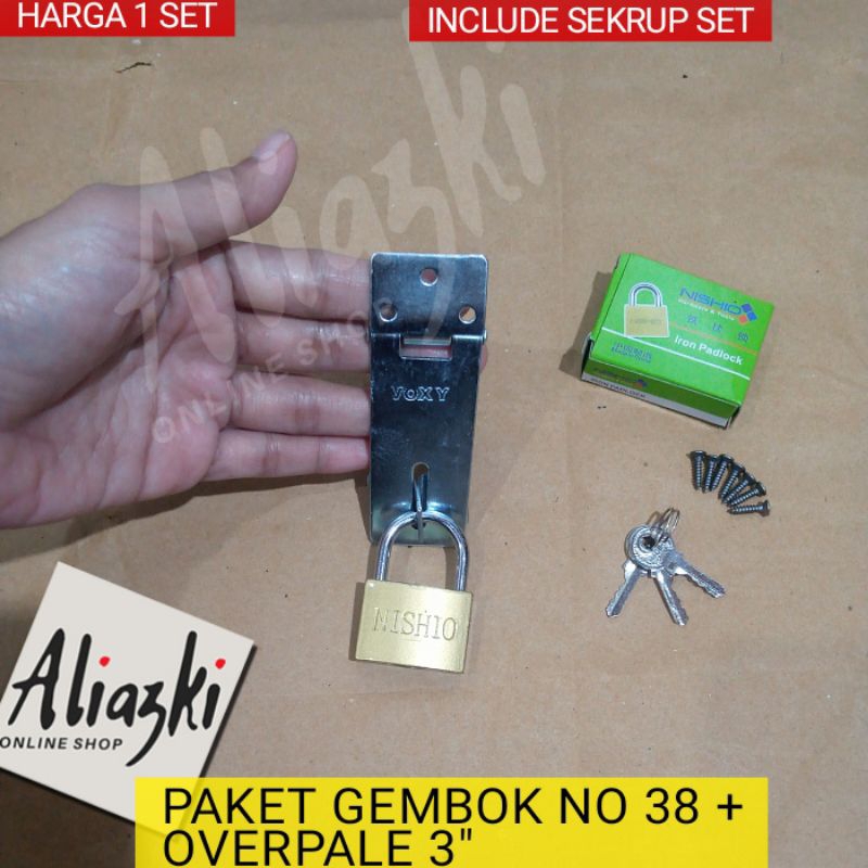Jual PAKET GEMBOK NO 38 DAN OVERPAL 3 IN INCLUDE SEKRUP - SET GEMBOK NO ...