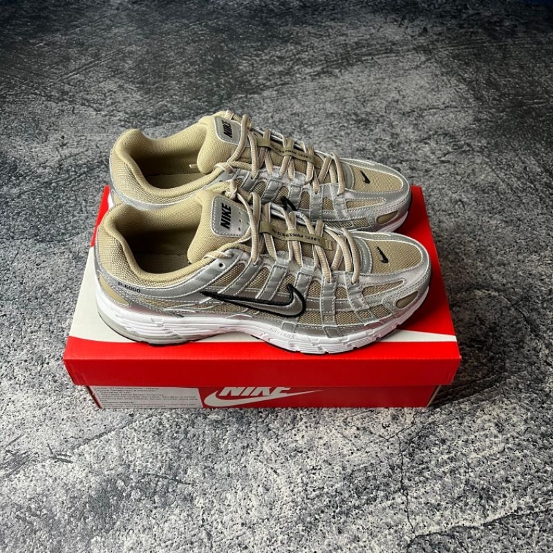 Jual Nike P6000 Khaki Metallic Silver Original | Shopee Indonesia