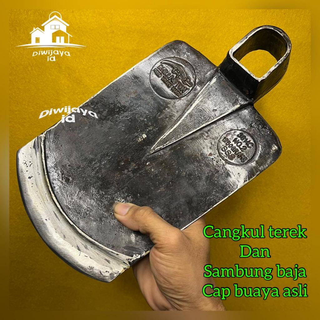 Jual Cangkul Terek Dan Sambung Baja Cap Buaya Asli - Pacul Tajam Anti ...