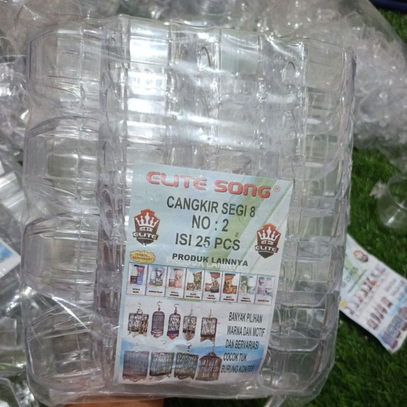 Jual CEPUK TEMPAT MAKAN BURUNG SEGI 8 ELIT SONG | Shopee Indonesia