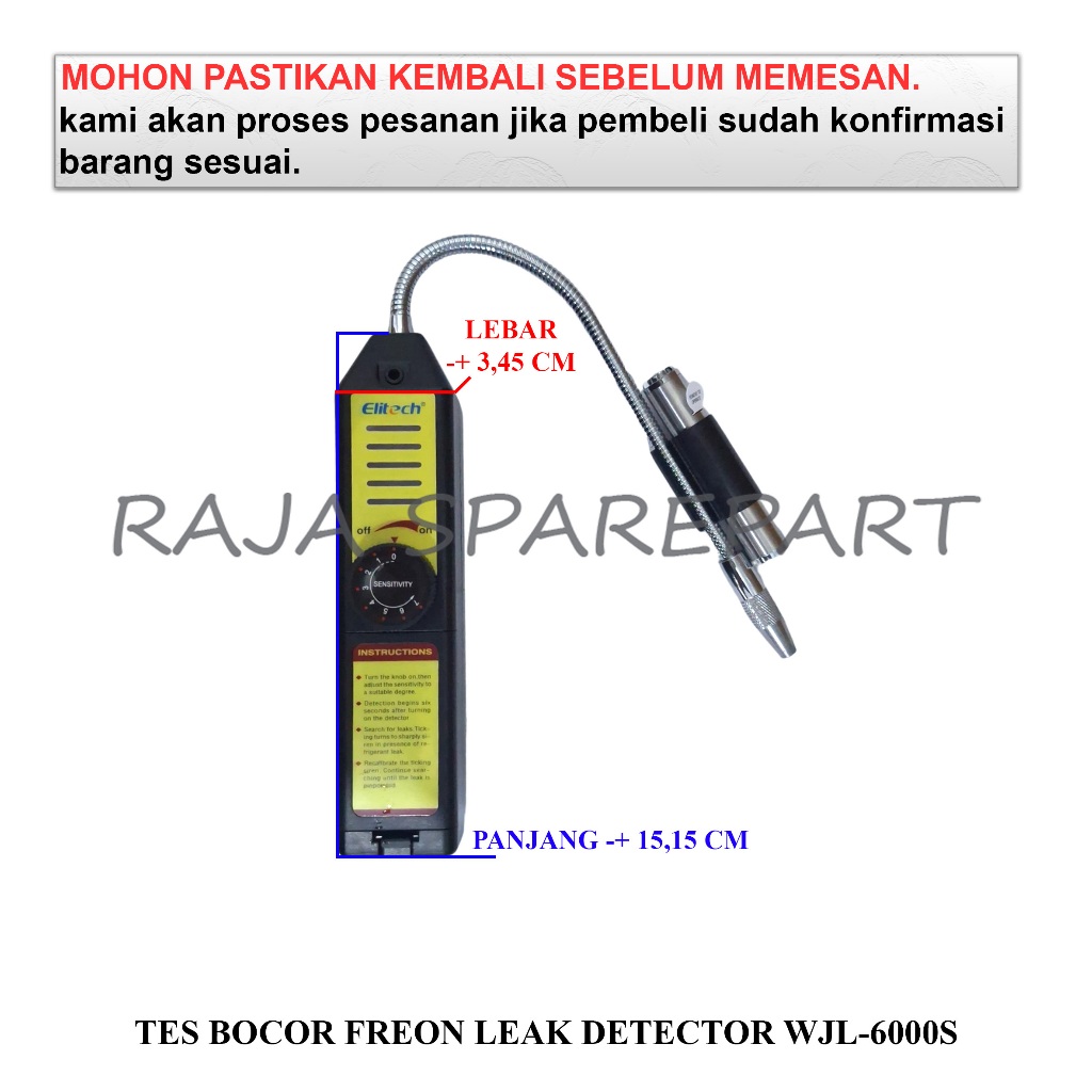 Jual TBF HALOGEN LEAK DETECTOR / ALAT TES KEBOCORAN FREON / TES BOCOR ...