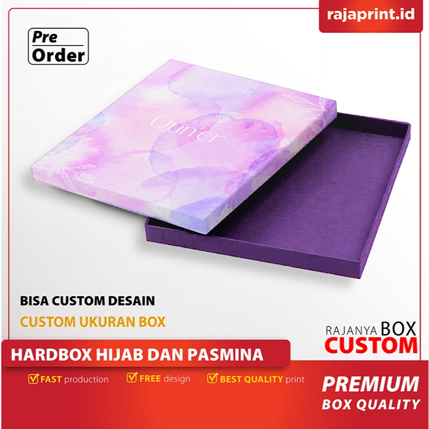 Jual Box HIjab / Box Pasmina / hardbox buka tutup atas / hardbox custom ...