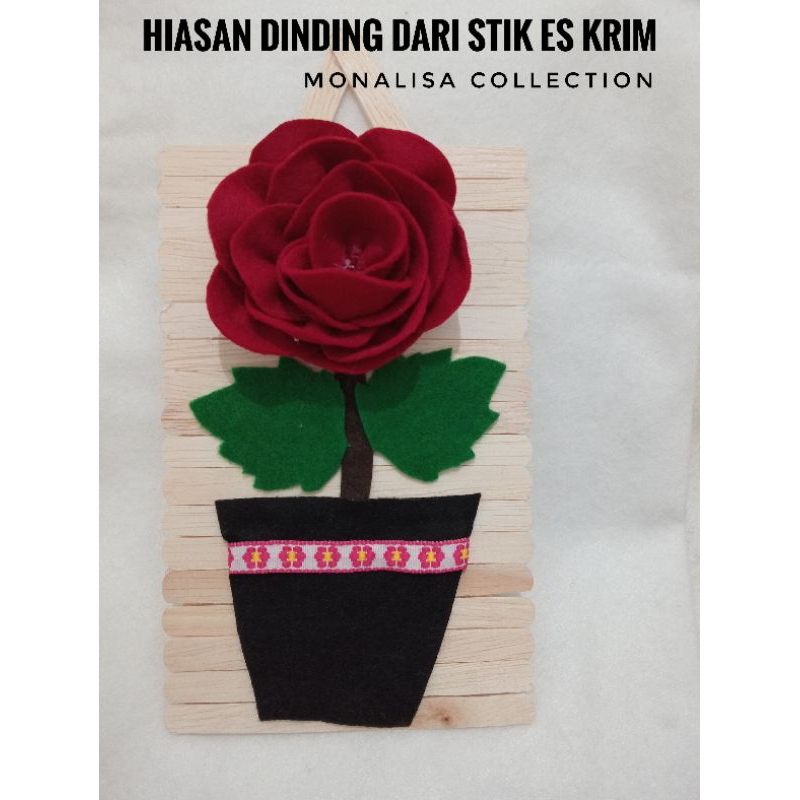 Jual Hiasan dinding dari stik es krim prakarya sekolah kerajinan dari stik es krim | Shopee ...